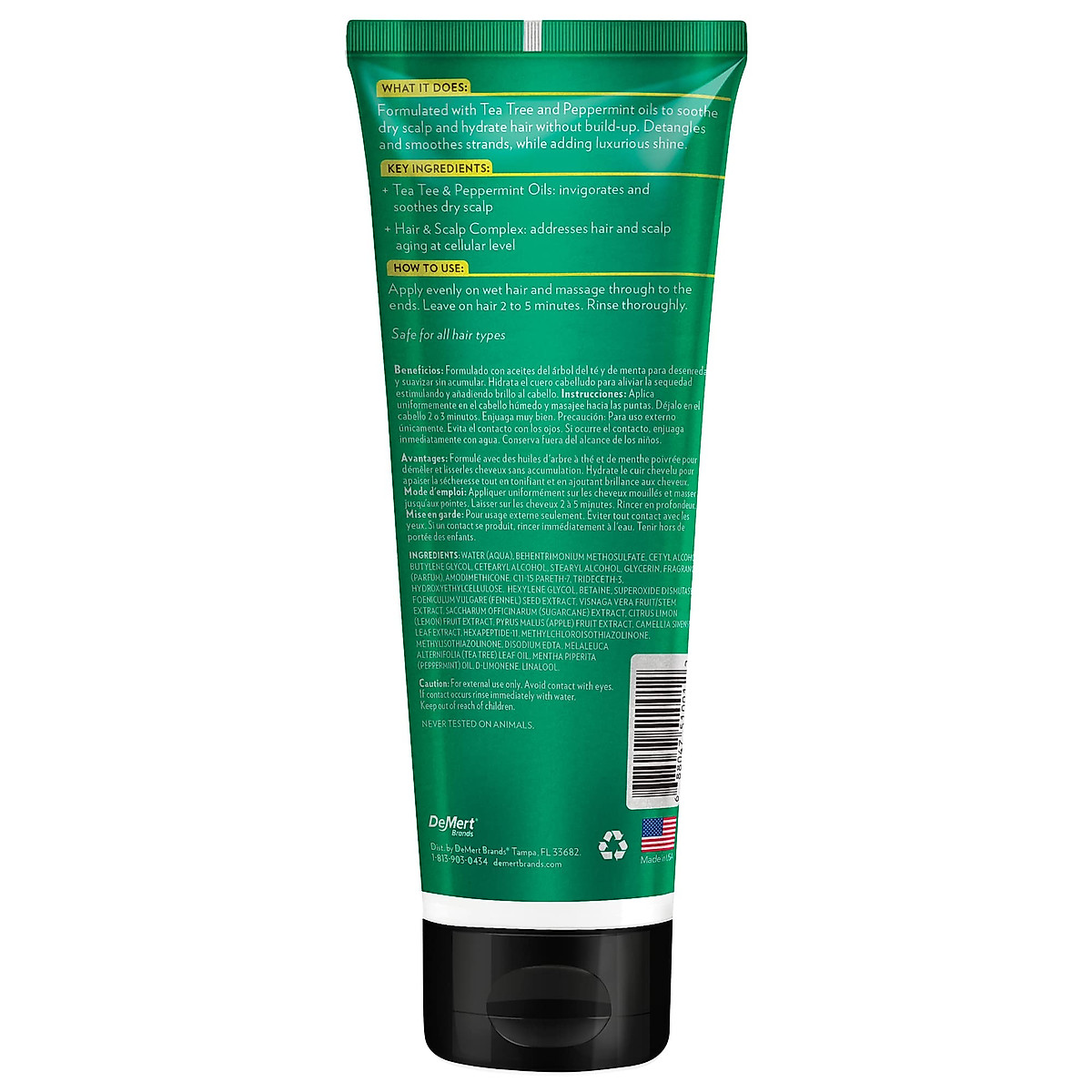 Hi-Pro-Pac Australian Tea Tree and Mint Oil Shampoo and Hair Masque (3-Pack) - Hydrating Scalp Care and Hair Treatment for Dry Hair, Enhances Shine