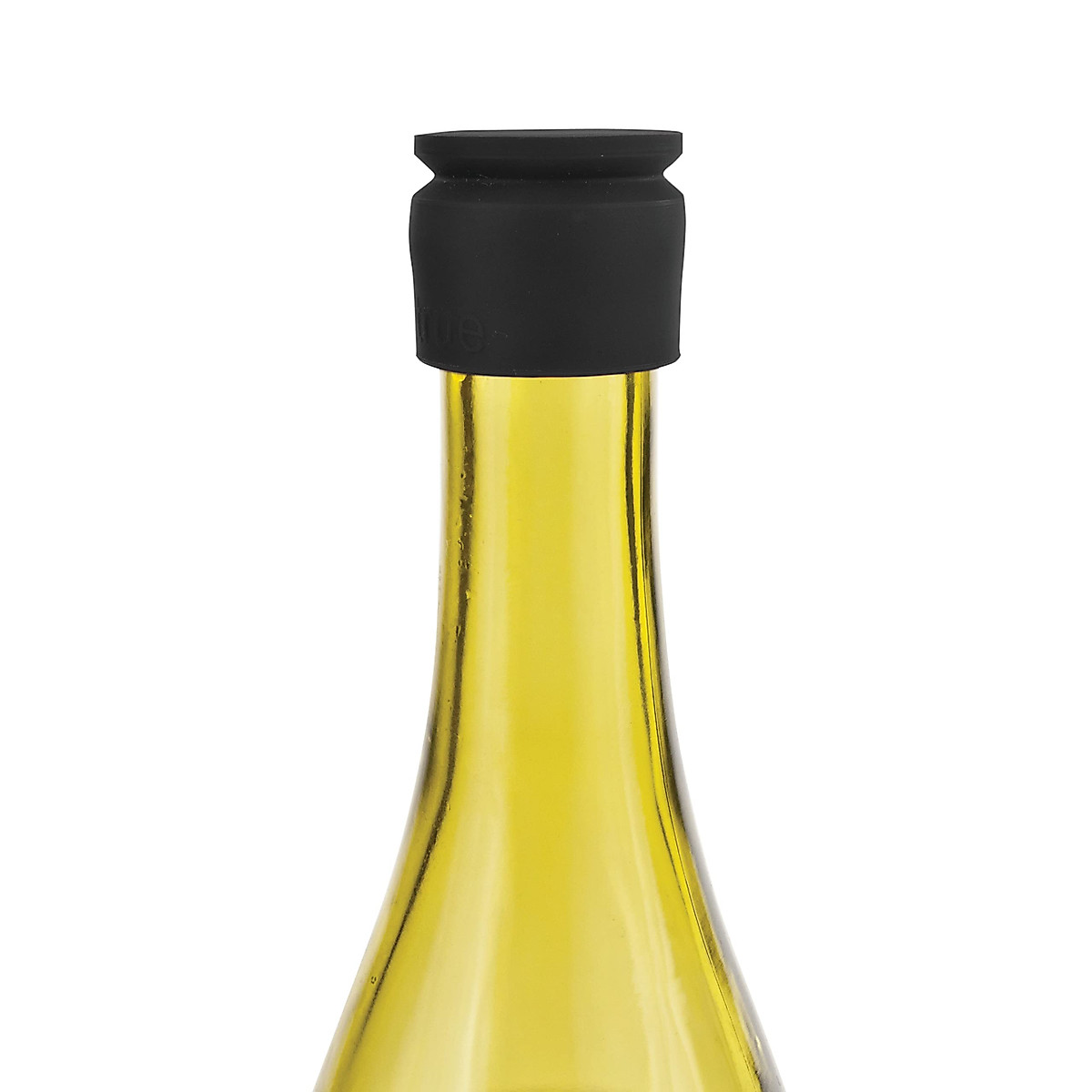 True TrueCap Bottle Stopper, Wine Preservation, Wine Bottle Stopper, Silicone Bottle Cover, Wine Gadgets Accessories, Set of 1, Black