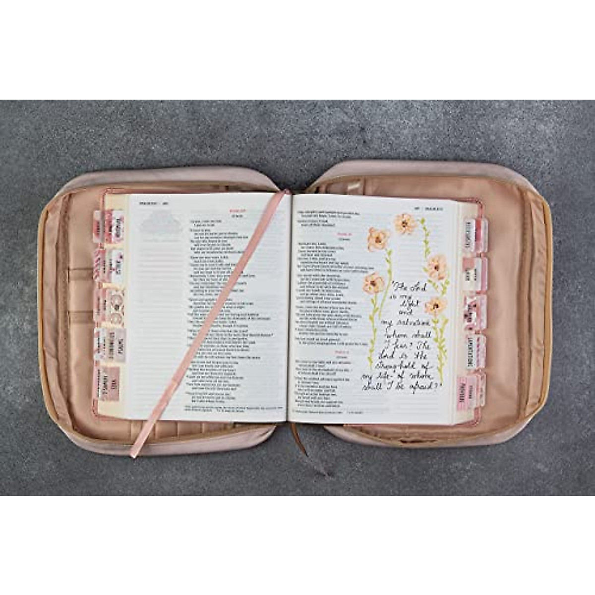 DiverseBee Bible Cover with Handles, Zippered Bible Carrying Case for Women and Girls, Bible Tote Bag for Kids, Bible Book Cover, Bible Accessories, Christian Gifts 7.5 x 10 x 2.5in (Vanilla)