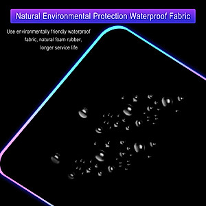 Personalized RGB LED Extended Gaming Mouse Pad Make Your Own Customized Large Gaming Mousepad Custom Keyboard Mouse Mat for Office Dorm Personalised Gifts Presents for Gaming Lovers, 35.4x15.7 in