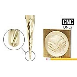 Amana Tool - 46281 CNC 2D & 3D Carving 3.6 Deg Tapered Angle Ball Tip 1/16 Dia x 1/32 Ra