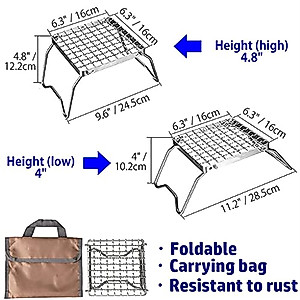 SDGH Folding Grill Gas Barbecue Tool BBQ Outdoor Portable Mini Campfire for Camping Picnic Grate