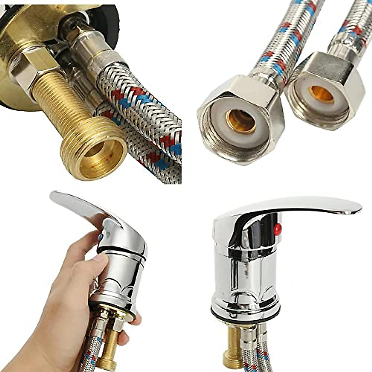 Shampoo Bowl Faucet Replacement, Salon Sink Faucet Shampoo Bowl Hose Durable Spa Hot Cold Shampoo Faucet Set, Faucet for Shampoo Sink in A Salon Shampoo Bowl Faucet Suitable for Home, Hotel, Salon