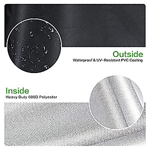 Gillevecara Fire Pit Cover Square 32 inch - Waterproof 600D Heavy Duty Square Patio Fire Pit Table Cover with PVC Coating, Air Vents, Anti-Crack, Fits for 30/31 / 32 inch Fire Pit - 32 x 32 x24 inch