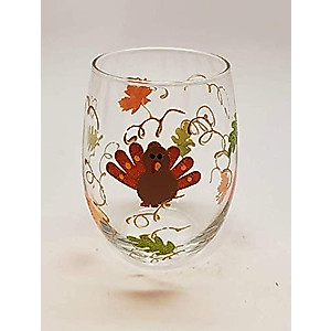 Thanksgiving Turkey Wine Glass Great addition to your fall decor