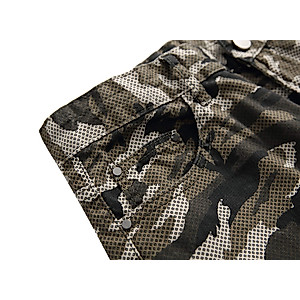 DANT BULUN Men's Fashion Casual Printed Jeans Stretch Skinny Denim Jogger Pants (30,1553-4)