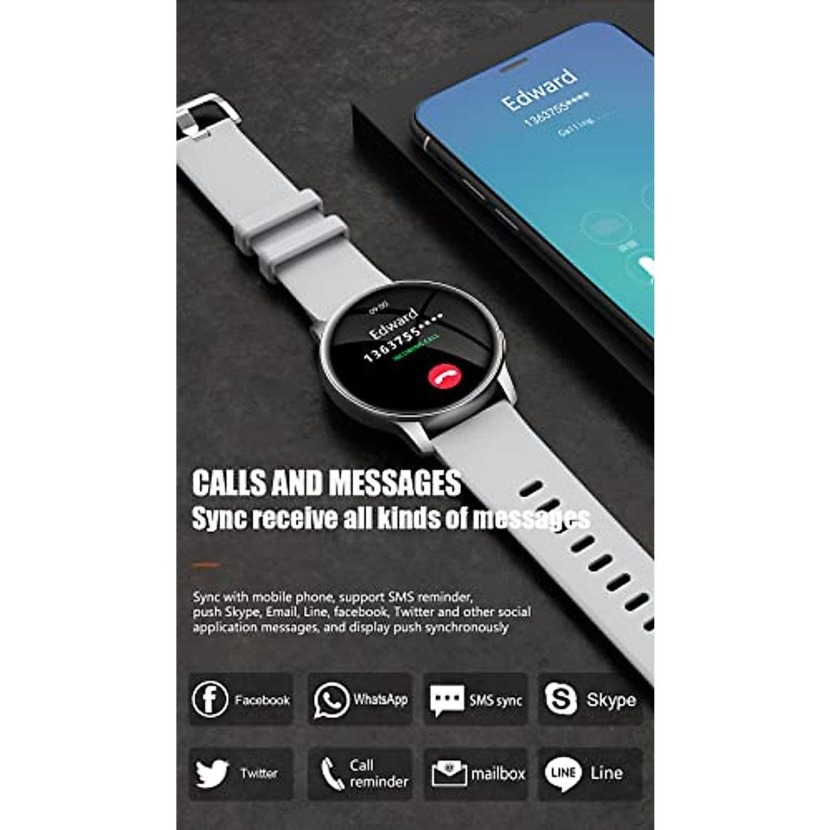Holiday AMOLED Smartwatch, 1.3" HD Screen Activity Tracker for Fitness and Health with 14 Sports Modes, 3 ATM Waterproof, Monitor SpO2, Heart Rate, Sleep, Stress for Men and Women for Android iOS