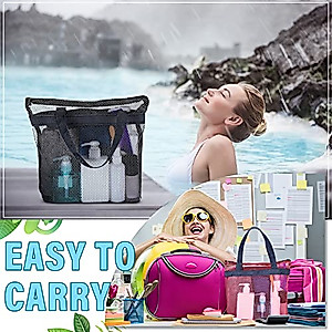 12 Pcs Mesh Shower Caddy Bag Bulk 12.2 x 10.24 Inches Quick Dry Bag with Zipper for Gym Portable Shower Tote Hanging Toiletry and Bath Organizer for Swimming Camping Travel College Dorm Beach Sports