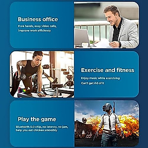 Wiykasenbos Open Ear Headphones Open Ear Earbuds air Conduction Headphones Noise Cancelling Headphones with Microphone IPX5 Waterproof Headphones for Sport with Charging case