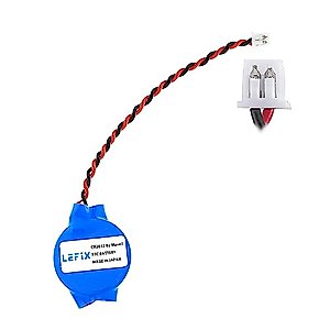LeFix CMOS Battery for Intel NUC and AsRock AM1H-ITX Motherboard Playstation PS2 PS3 Slim - Laptop Backup BIOS RTC 3V CR2032 Battery Connector Reverse Polarity