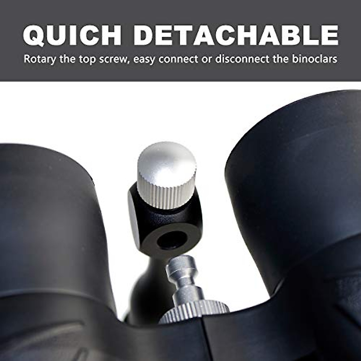 Staoptics Binocular Tripod Adapter Quick Release 1/4-20Inch Threading Detachable Universal Mount for 8x32 8x36 8x40 8x42 10x50 12x60 15x60 15x70 20x80 25x70 Binoculars etc Model