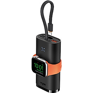 VIYISI Portable Charger for Apple Watch, 10000mAh Power Bank 20W PD Fast Charging Battery Pack for iPhone, Compatible with Apple Watch Series Ultra/8/7/6/Se/5/4/3/2/1/iPhone14/14 Pro Max/13/12 - Black