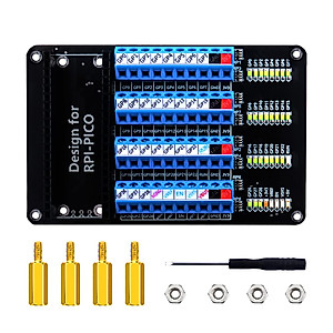 GeeekPi Screw Terminal Expansion Board for Raspberry Pi Pico/Pico W, Screw Terminal Block Breakout Module Board with LED