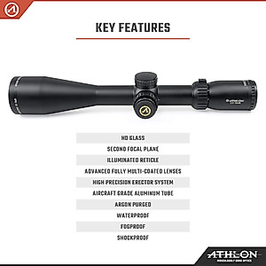 Athlon Optics Midas HMR Riflescope 2.5-15x50 30mm AHMR SFP MOA Reticle