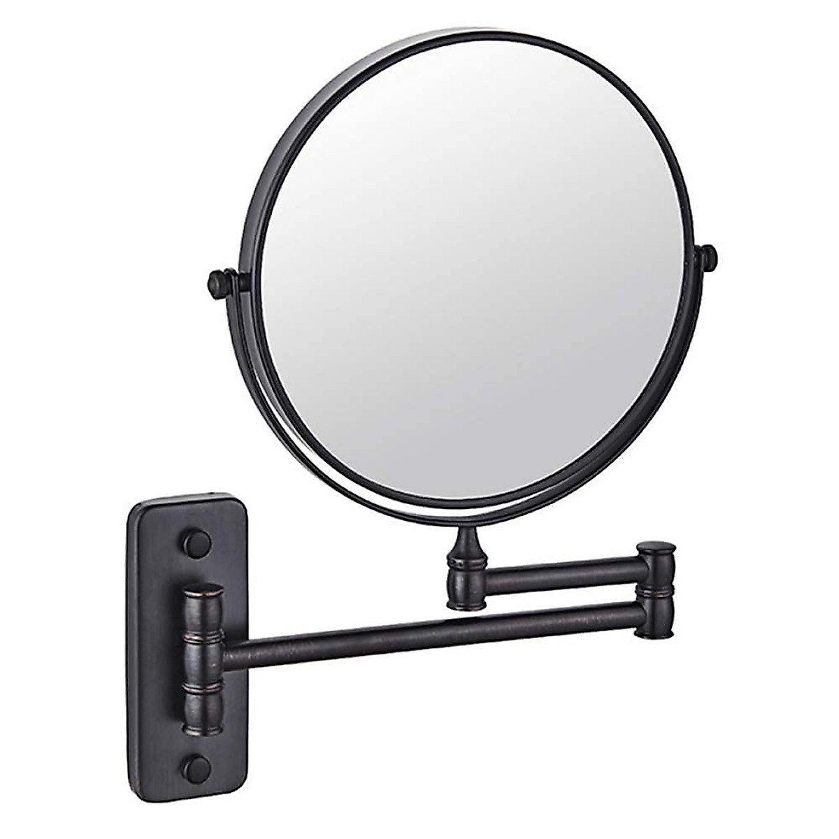 LCARY Makeup Mirror 3X Bathroom Mirror Swivel Double Sided Folding Round Shape Cosmetic Vanity Mirror