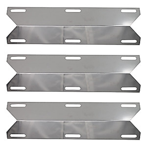 3-Pack BBQ Grill Heat Shield Plate Tent Replacement Parts for Members Mark 720-0584A - Compatible Barbeque Stainless Steel Flame Tamer, Flavorizer Bar, Vaporizer Bar, Burner Cover 15"