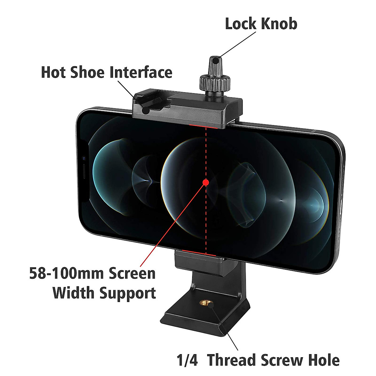 Phone Vlogging Holder,Cell Phone Camera Handle Grip Stabilizer,Ergonomic Phone Video Stabilizer,Handheld Selfie Stick Smartphone Holder with Cold Shoe Mount for Mic/Flash Light,with Wrist Strap