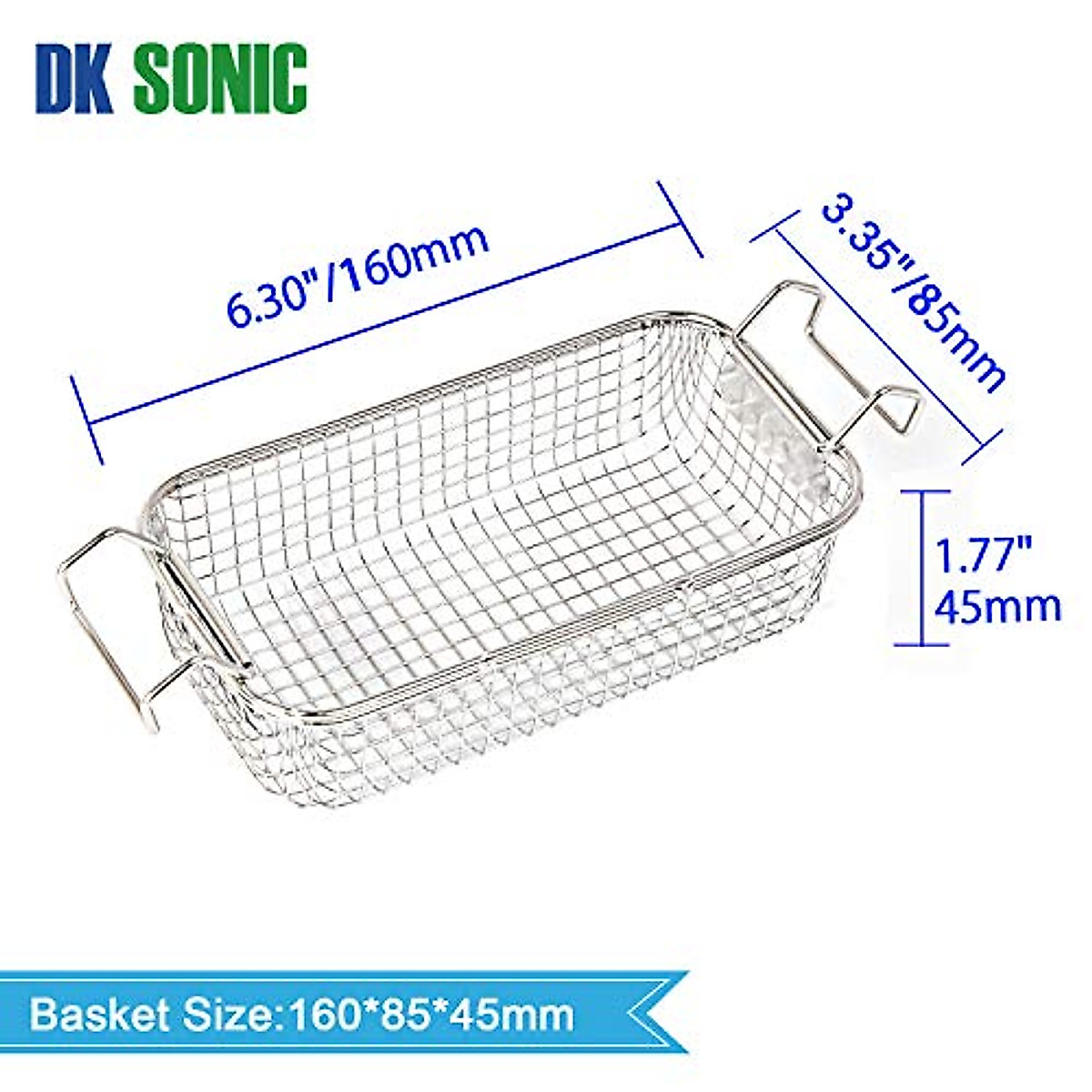 DK SONIC 42KHz Ultrasonic Cleaner with Digital Timer and Basket for Jewelry, Ring, Eyeglasses, Denture, Watchband, Coins, Small Metal Parts, Daily Necessaries, etc (900ML, 110V)