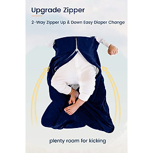 TotAha Light Baby Sleep Sack, Stretchy Sleepsack, Silky Comfort, Buttery Soft, Swaddle Transition Sleeping Bag, 2-Way Safe Zippers, Baby Wearable Blanket for 0-3-6-12-18-24 Months 0.5 TOG