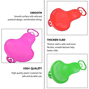 BESPORTBLE Lawn Sleigh 2pcs Snow Sleds Lightweight Flying Carpet Portable Rolling Snow Slider Disc Toy Snow Saucer Sleds Random Color Flying Carpet Sled