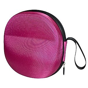 CASEBUDi Large Hard Headphone Case | Compatible with Sony, Sennheiser, Beats & More | Pink Ballistic Nylon