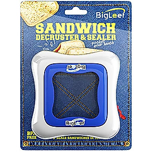 Sandwich Cutter, Sealer and Decruster for Kids - Remove Bread Crust, Make DIY Pocket Sandwiches - Non Toxic, BPA Free, Food Grade Mold - Durable, Portable, Easy to Use (Square)