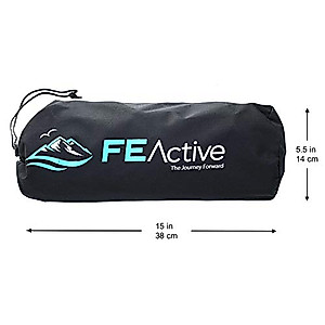 FE Active Folding Camping Cot - Lightweight, Compact & Portable Camping Bed, Comfortable Sleeping Cots for Adults & Kids - Camp Cot Fits Single Air Mattress Pad|Designed in California, USA