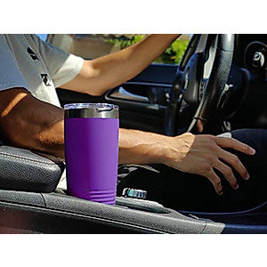 LaserGram 20oz Vacuum Insulated Tumbler Mug, ST Surgical Technologist, Personalized Engraving Included (Dark Purple)