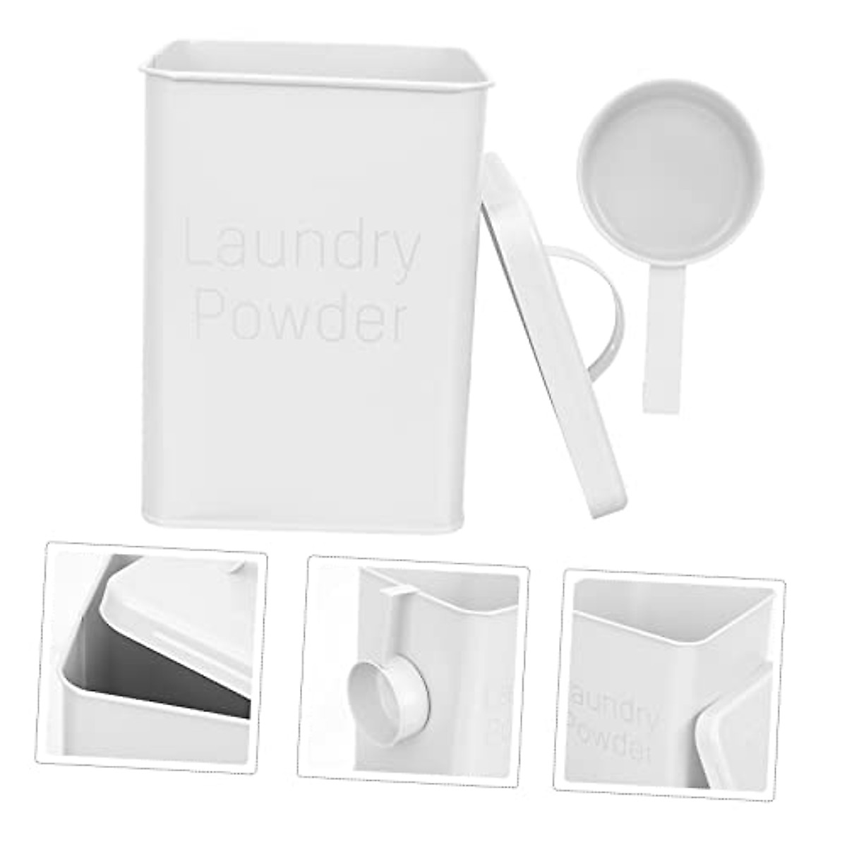 Washing Powder Storage Bucket Laundry Containers for Powder Container for Flour Softner Washing Powder Containerent Laundry Powder Storage Container Bin 1 Set