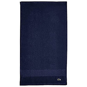 Lacoste Heritage Supima Cotton Hand Towel, Navy, 16" x 30"