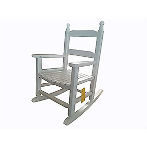 Rockingrocker - K081WT Durable White Child’s Wooden Rocking Chair/Porch Rocker - Indoor or Outdoor - Suitable for 3-7 Years Old