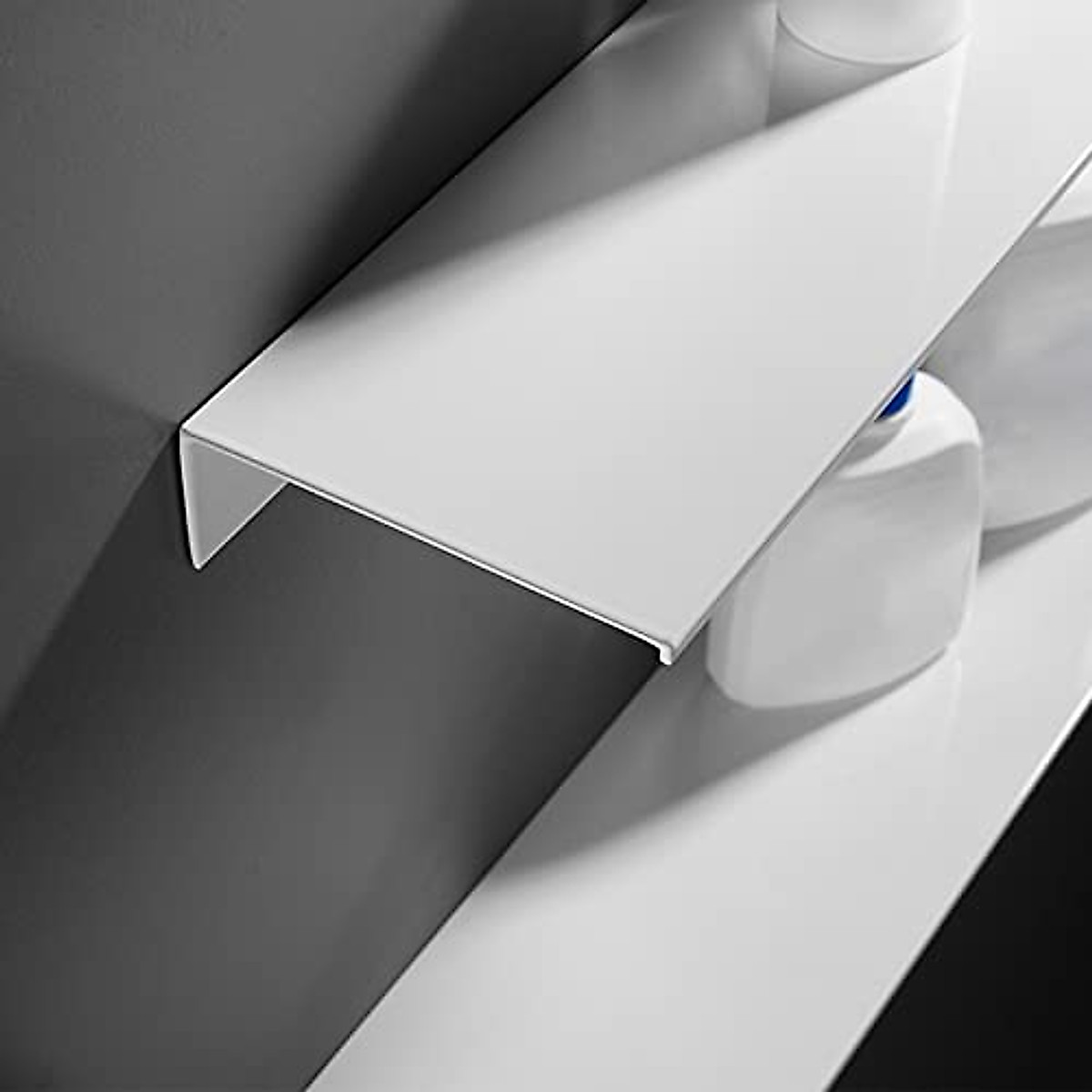 NA Storage Rack Utility Removable Display Wall-Mounted Storage Shelf White 50cm