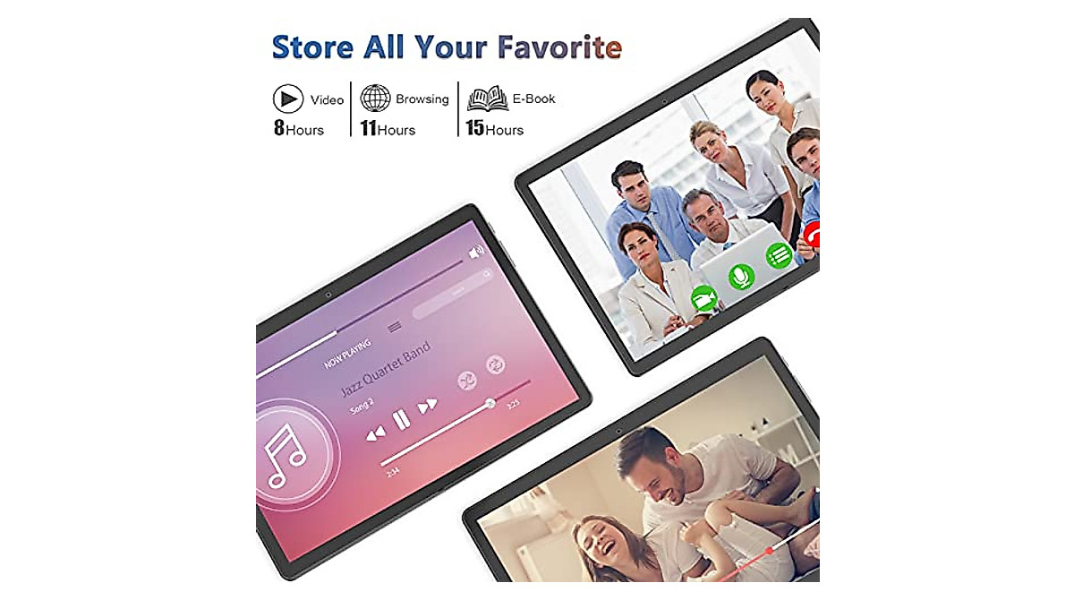 FEONAL 10.1 Inch Android 11 Tablet with Octa-Core & Full HD Display