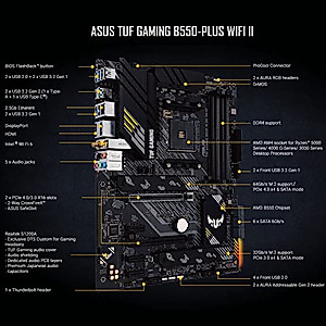 Micro Center AMD Ryzen 5 5600X Processor Bundle with ASUS TUF Gaming B550-PLUS WiFi II Motherboard and Inland 1TN Gen3x4 M.2 SSD