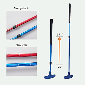Moanyt Adjustable Putter for Men Right and Left Handed Two-Way Extendable Kid Putter Mini Putter for Adults and Kids, Toddler Retractable Exerciser