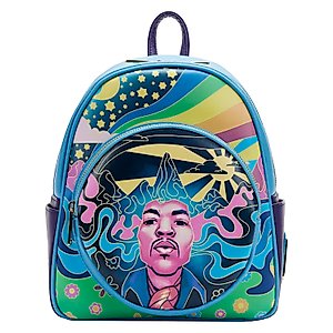 Loungefly Jimi Hendrix Psychedelic Landscape Zip Mini Backpack