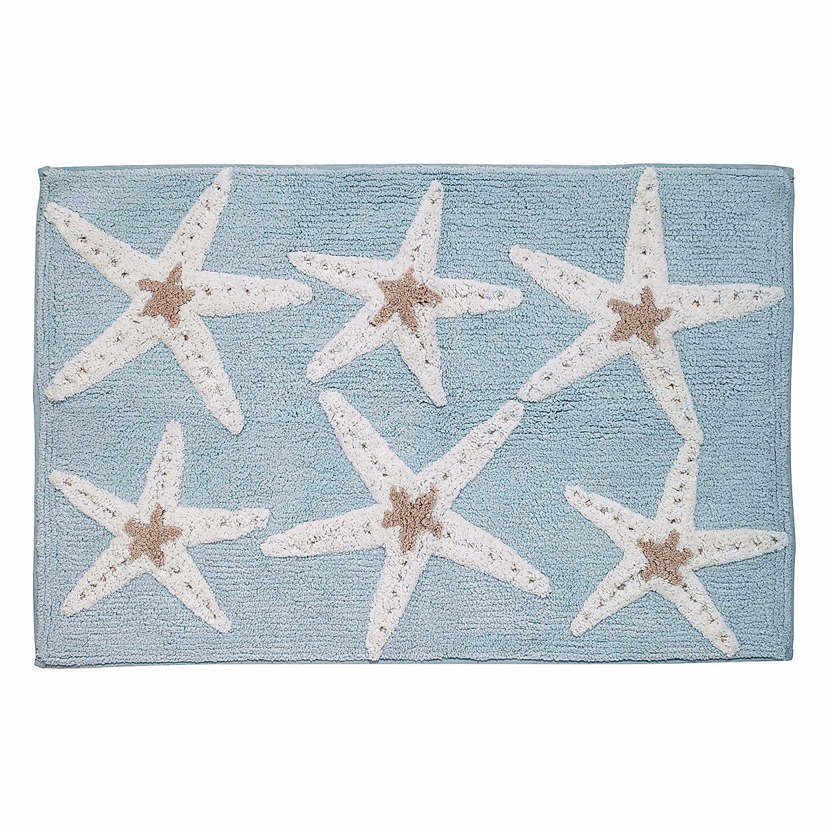 Avanti Linens - Bath Mat, Cotton Bath Rug, Guest Bathroom Essentials, Seashell Inspired Home Decor (Sequin Shells Collection, 20" x 30")