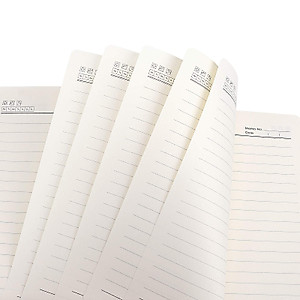 IPENNY A5 Vintage Leather Journal with Combination Lock Digital Password Journal with Bookmark Pen Loop Retro Privacy Notebook Writing Travel Diary Locking Journal, 100 Sheets (#1,Black)