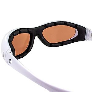 Hurricane Eyewear Category-5 White Jet Ski Sunglasses Driving Mirror Lens