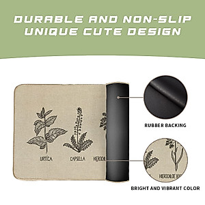 GEEORY Kitchen Mats for Floor Set of 2,Capsella Rosemary Linum Gullviva Primula Veris Floor Mat Farmhouse Seasonal Holiday Decor for Home Kitchen - 17x29 and 17x47 Inch