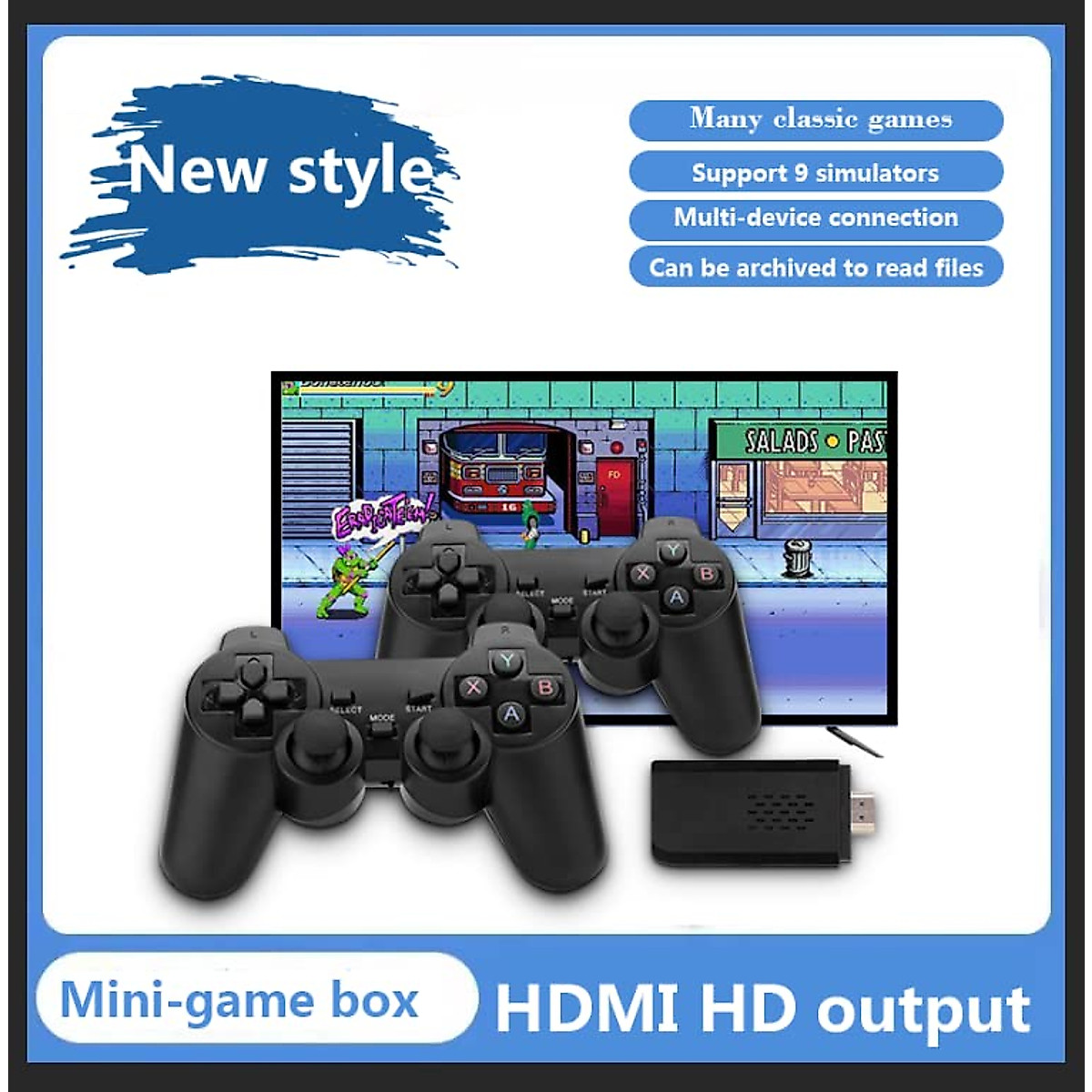 NUBSUP UB-66 Video Game Console 4K HDMI-Compatible Game Stick Built in 3500 Retro Game TV Console Support for P1/FC/GBA