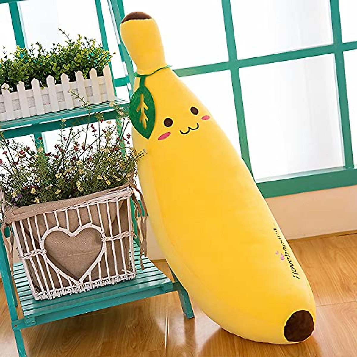 JZENZERO Banana Stuffed Animal, Plush Toys Banana Pillow Long Pillow Sleeping Doll Plush Cute Doll Boy Girl Birthday Present 35/50/70/80/110cm