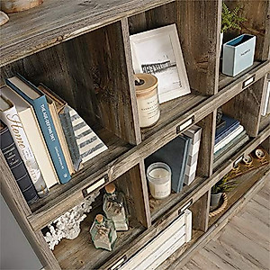 Sauder Granite Trace Contemporary 10-Cubby Wood Bookcase in Rustic Cedar