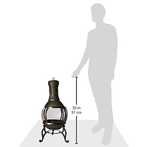 Deckmate Corona 3 Ft. High Outdoor Steel Chimenea Fireplace Model 28063