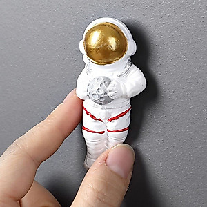 gofidin 4 Pcs Creative Astronaut Model Hooks Cartoon Planet Kitchen Strong Glue Hanger Nail-Free Door Behind Key Holder Bathroom Accessories Wall Hook