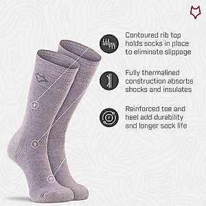 FoxRiver Womens Wick Dry Tramper Medium-weight Outdoor Crew Hiking-socks, Grey, Medium US