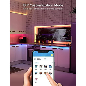 Govee Smart LED Strip Lights for Bedroom, 32.8ft WiFi LED Light Strip Work with Alexa Google Assistant, 16 Million Colors with App Control and Music Sync LED Lights for Party, 2 Rolls of 16.4ft