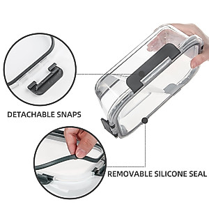 C CREST Food Storage Glass Containers Set of 12 with Locking Lids, Multi-Size, Airtight Seal for Freshness, Perfect for Meal Prep and Storage