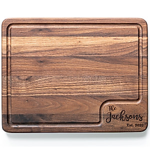 Custom Cutting Boards Wood Engraved Cutting Board Personalized, USA Made - Thick Maple/Walnut Personalized Cutting Boards Wood Engraved, Personalized Wedding Gifts for the Couple