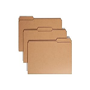 Smead File Folder, Reinforced 1/3-Cut Tab, Letter Size, Kraft, 100 Per Box (10734)